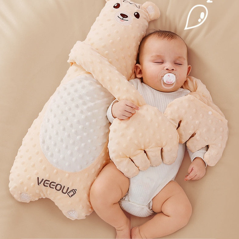 Baby Hand Pat Pillow – Gentle Motion Nursery Pillow – Bundle & Bright